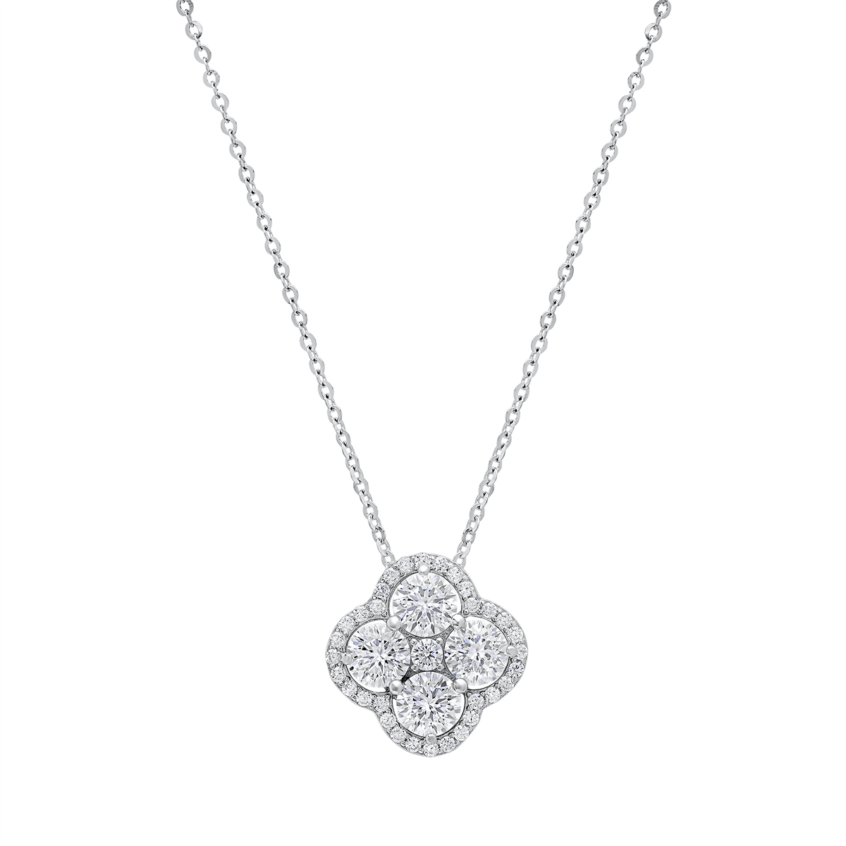 Click here for Saffron 2ctw. Moissanite Diamond Clover Flower Pen... prices