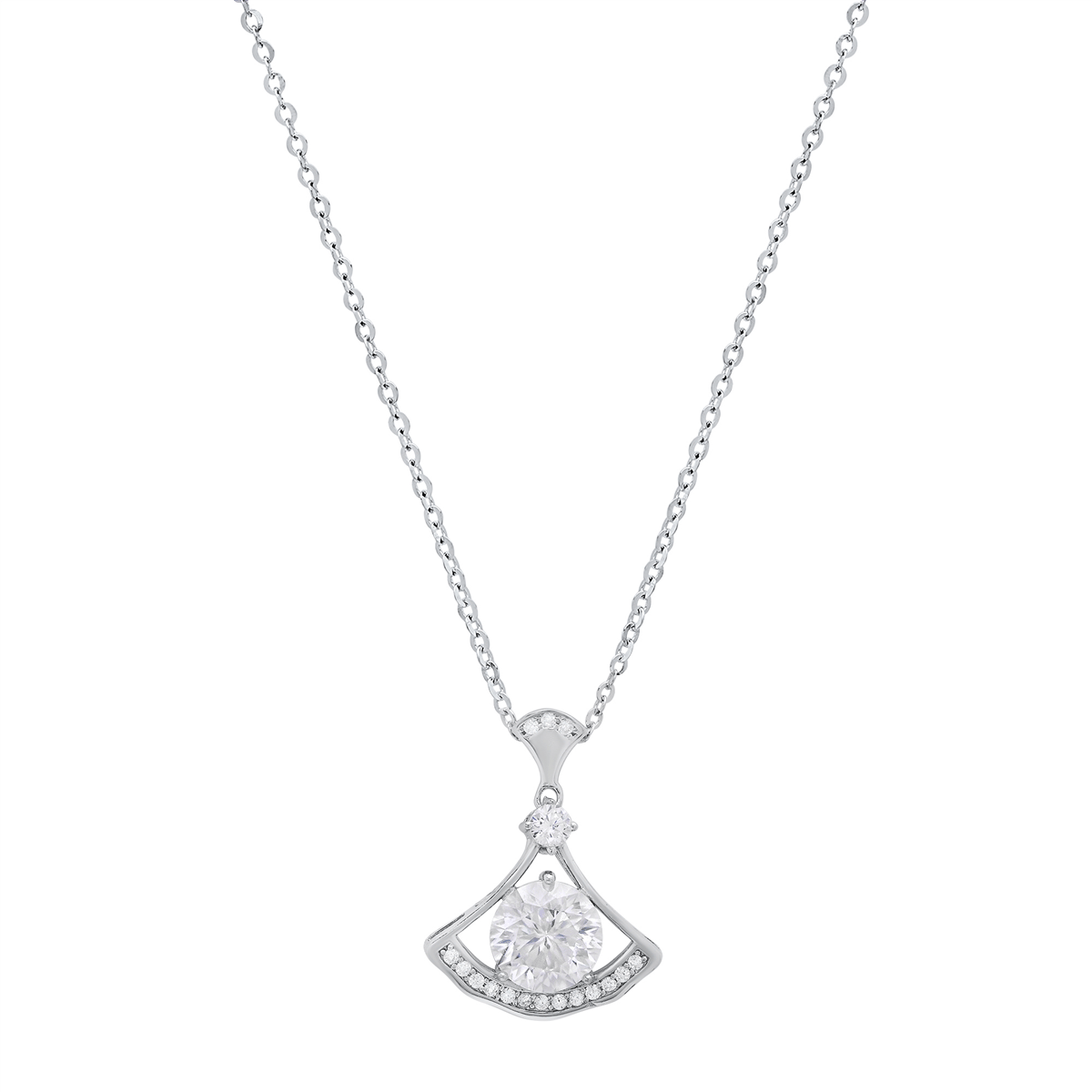 Click here for Saffron Sterling Silver Moissanite Diamond Arc Pen... prices