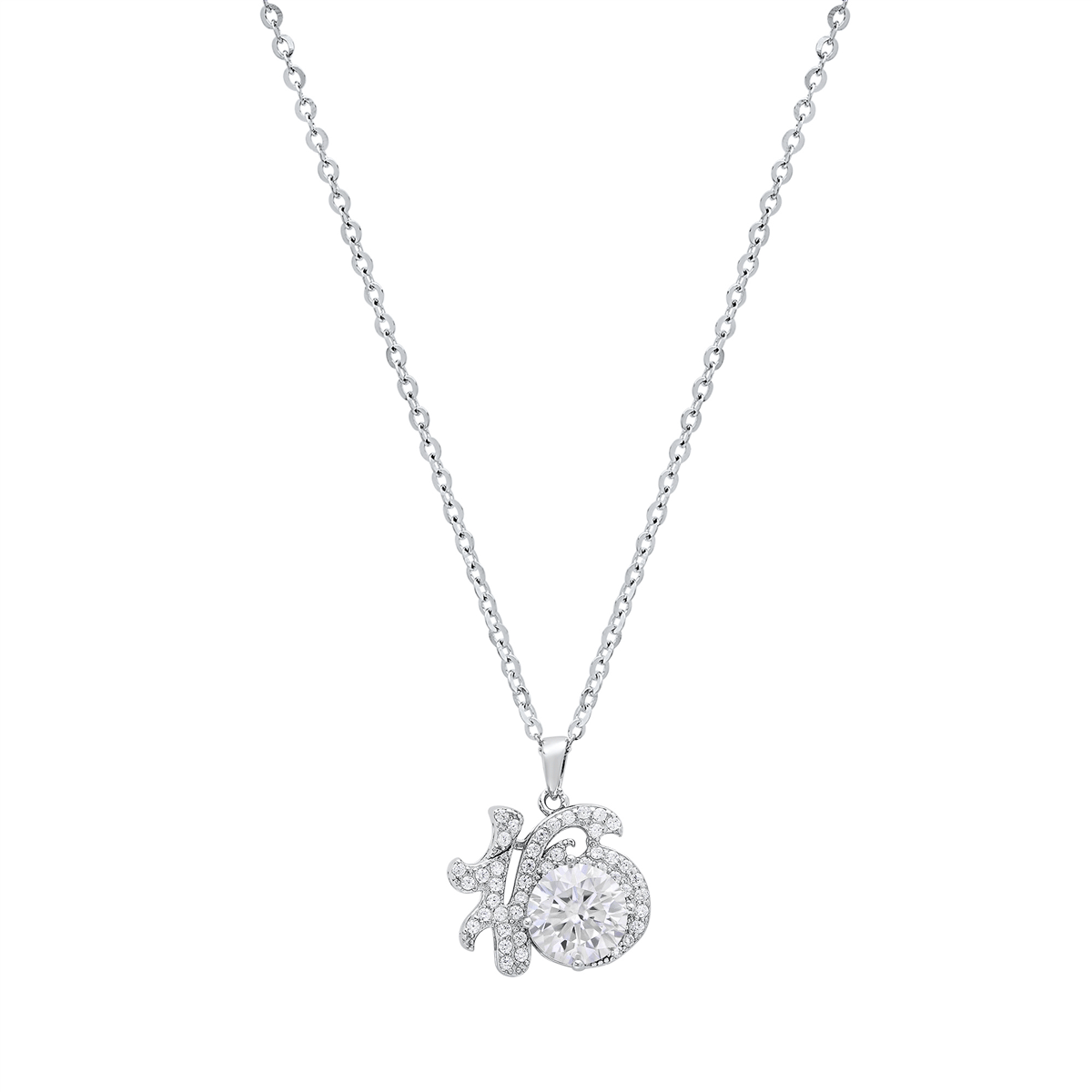 Click here for Saffron Sterling Silver Moissanite Diamond 16 Pend... prices