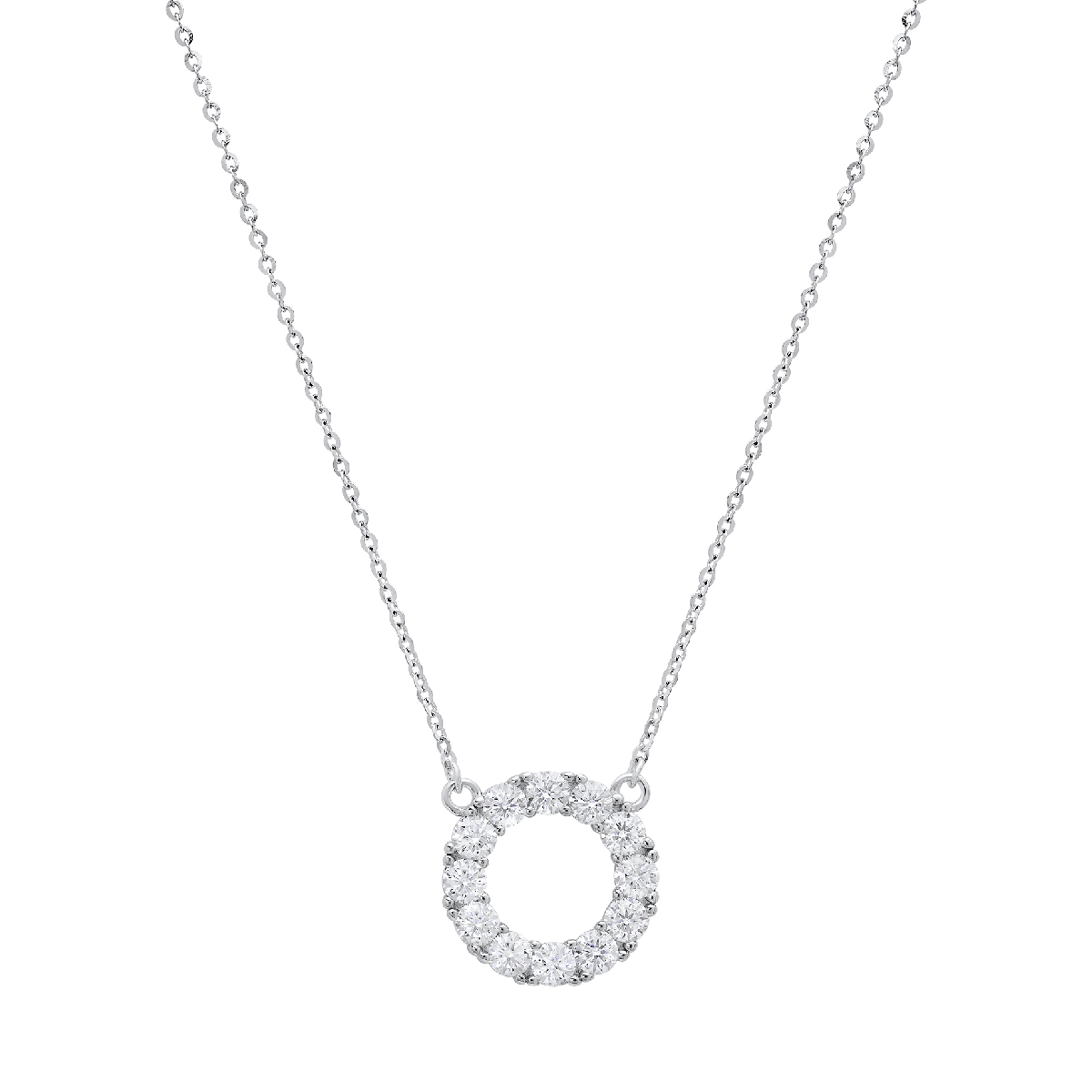 Click here for Saffron Moissanite Diamond Eternity Circle Pendant... prices