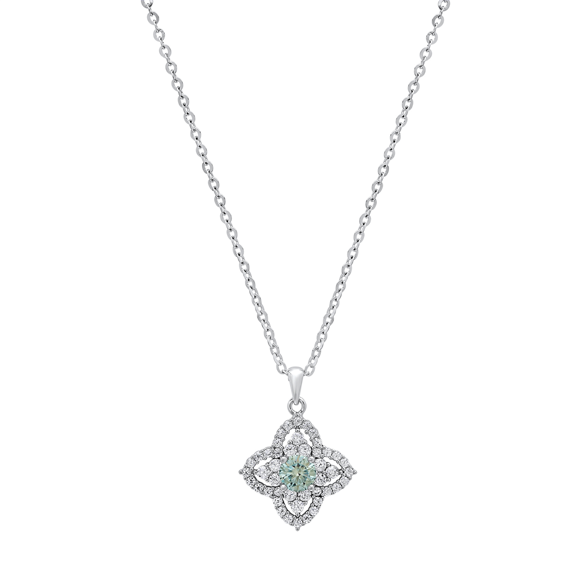 Click here for Saffron 0.5ctw. Turquoise Moissanite Diamond Penda... prices
