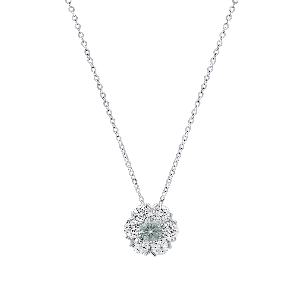 Click here for Saffron 2ctw. Floral Cluster Moissanite Diamond Pe... prices