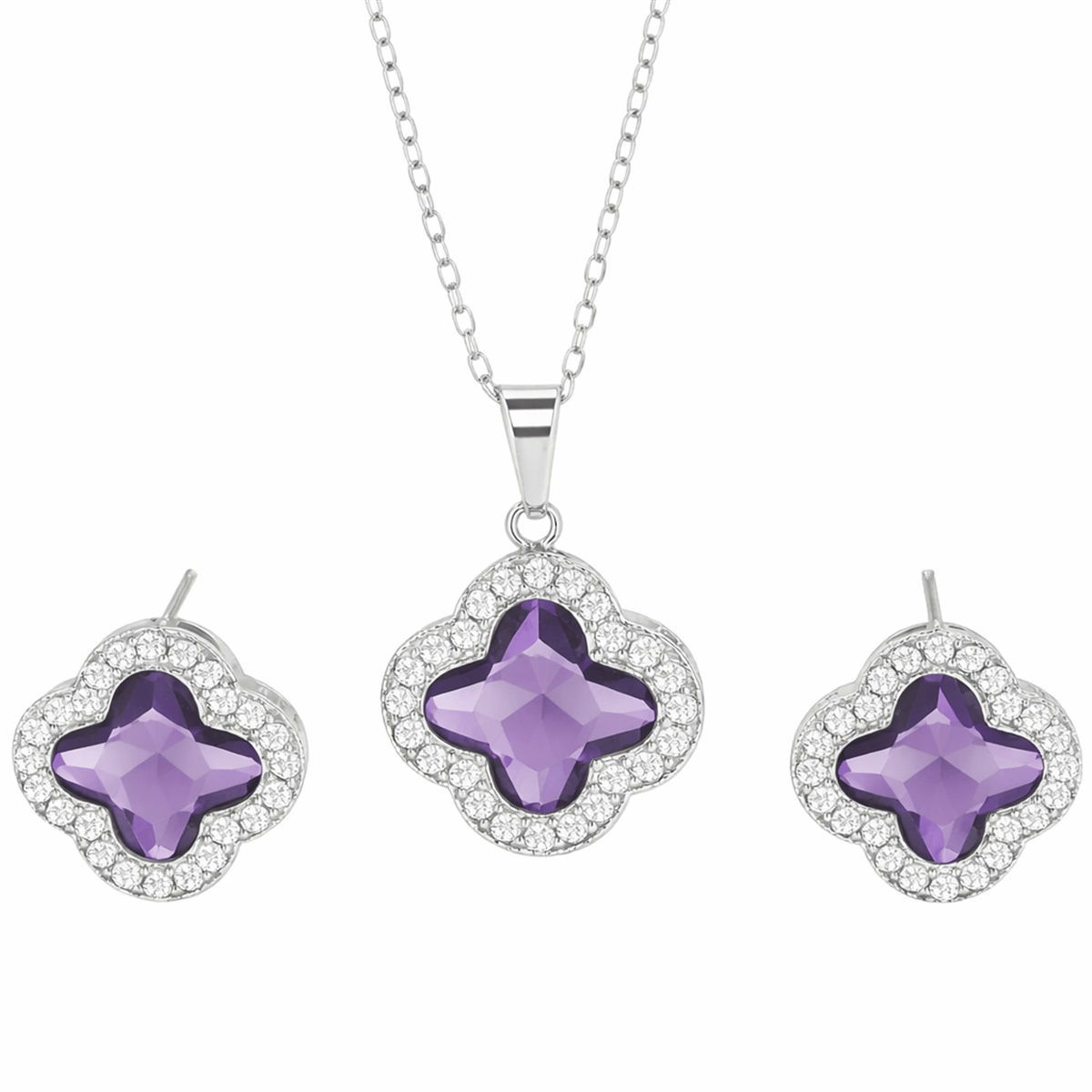Click here for Saffron Clover Pendant & Earrings Set prices