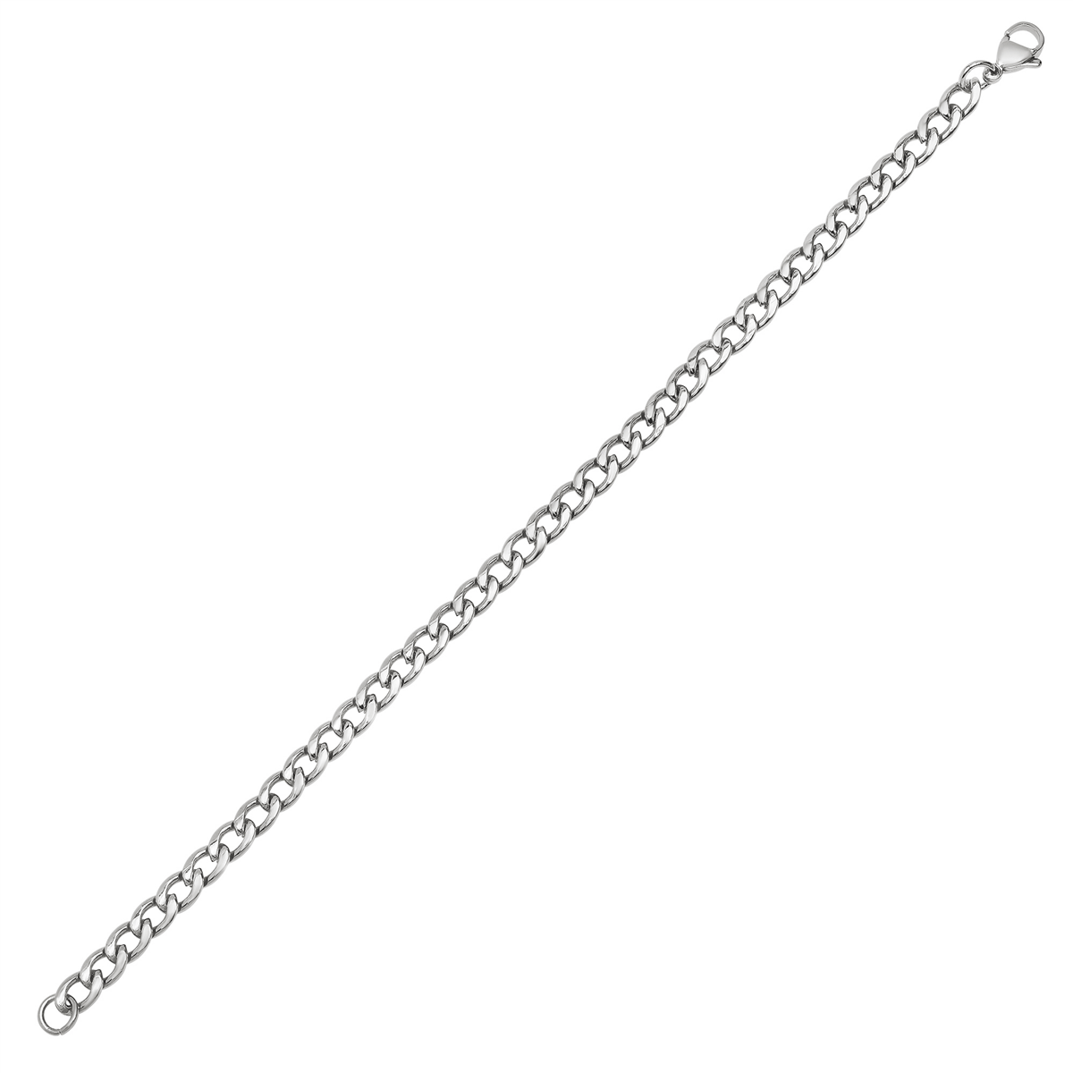 Click here for Mens Iron Saints 5mm Cuban Link Silver-Tone Bracel... prices