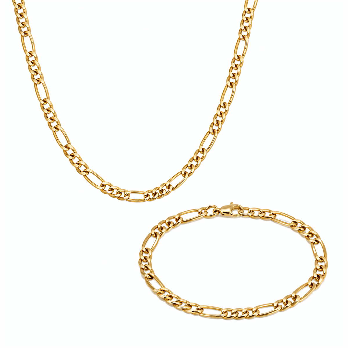 Click here for Mens Iron Saints 6mm Diamond Cut Figaro Link 18kt.... prices