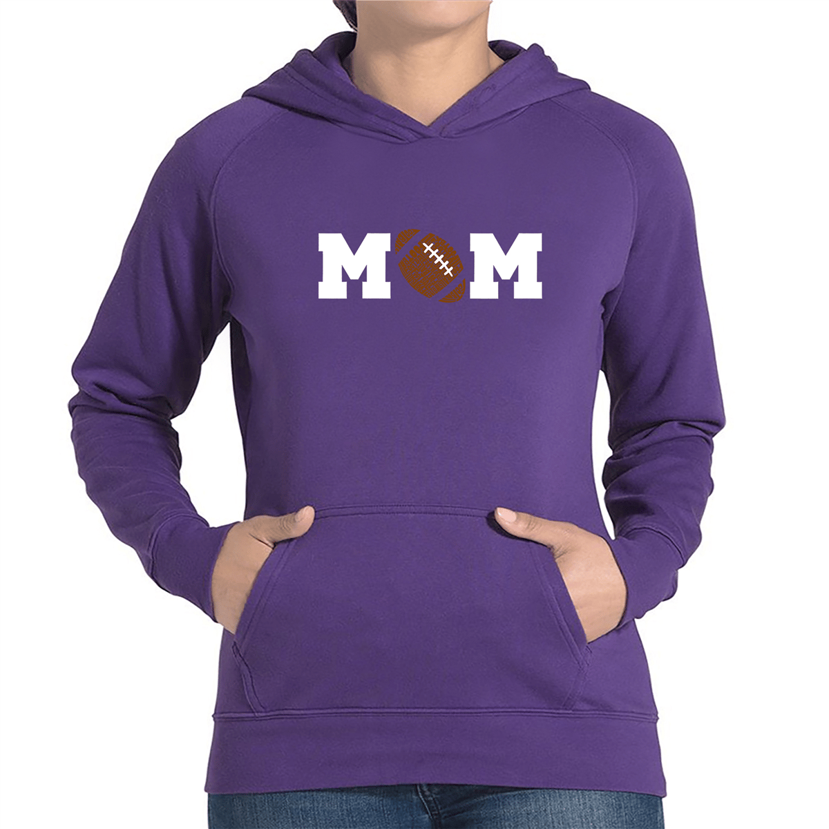 Click here for Womens LA Pop Art Football Mom Word Art Hoodie prices