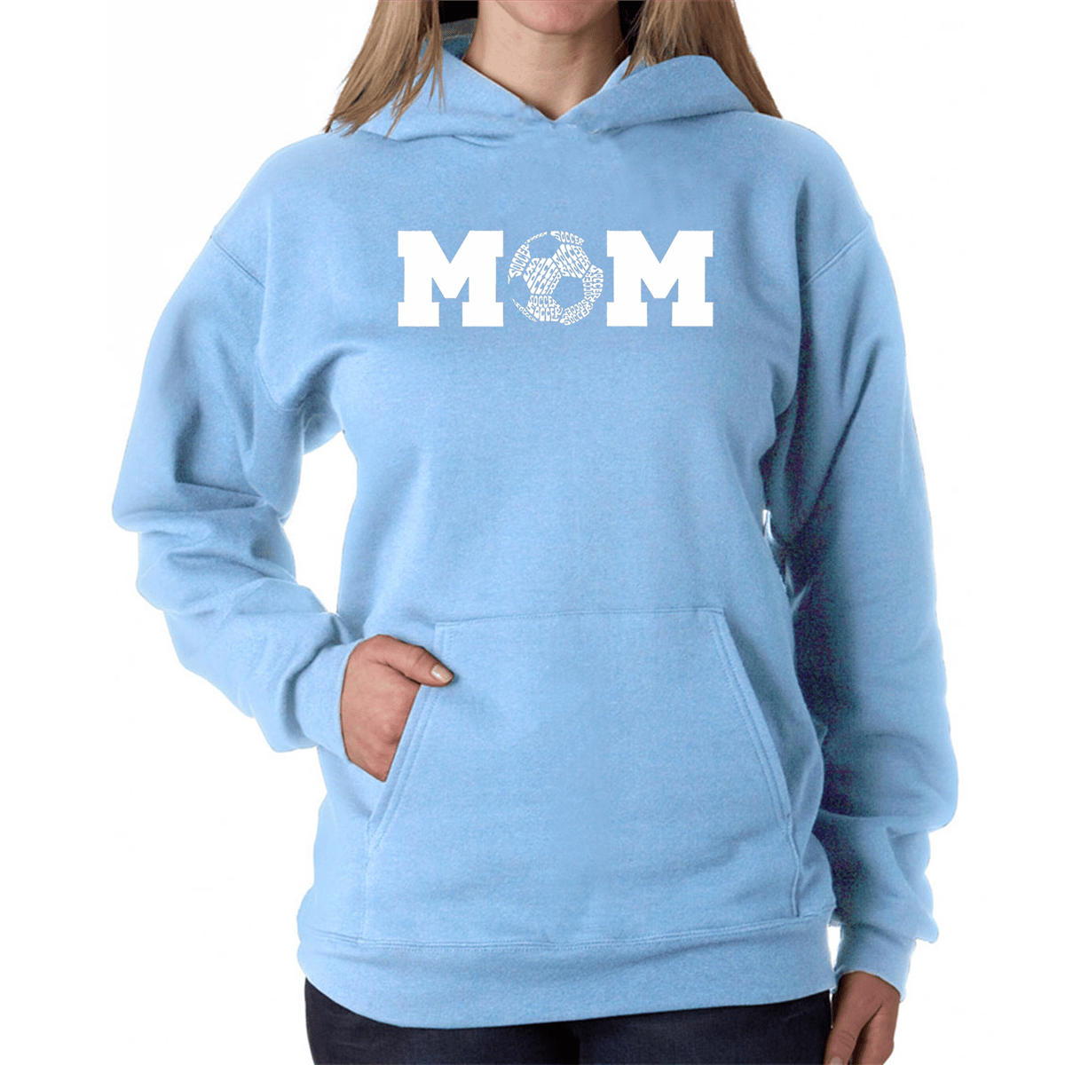 Click here for Womens LA Pop Art Soccer Mom Word Art Hoodie prices