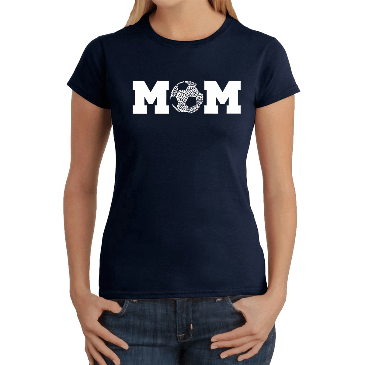Click here for Plus Size LA Pop Art Soccer Mom Word Art Tee prices
