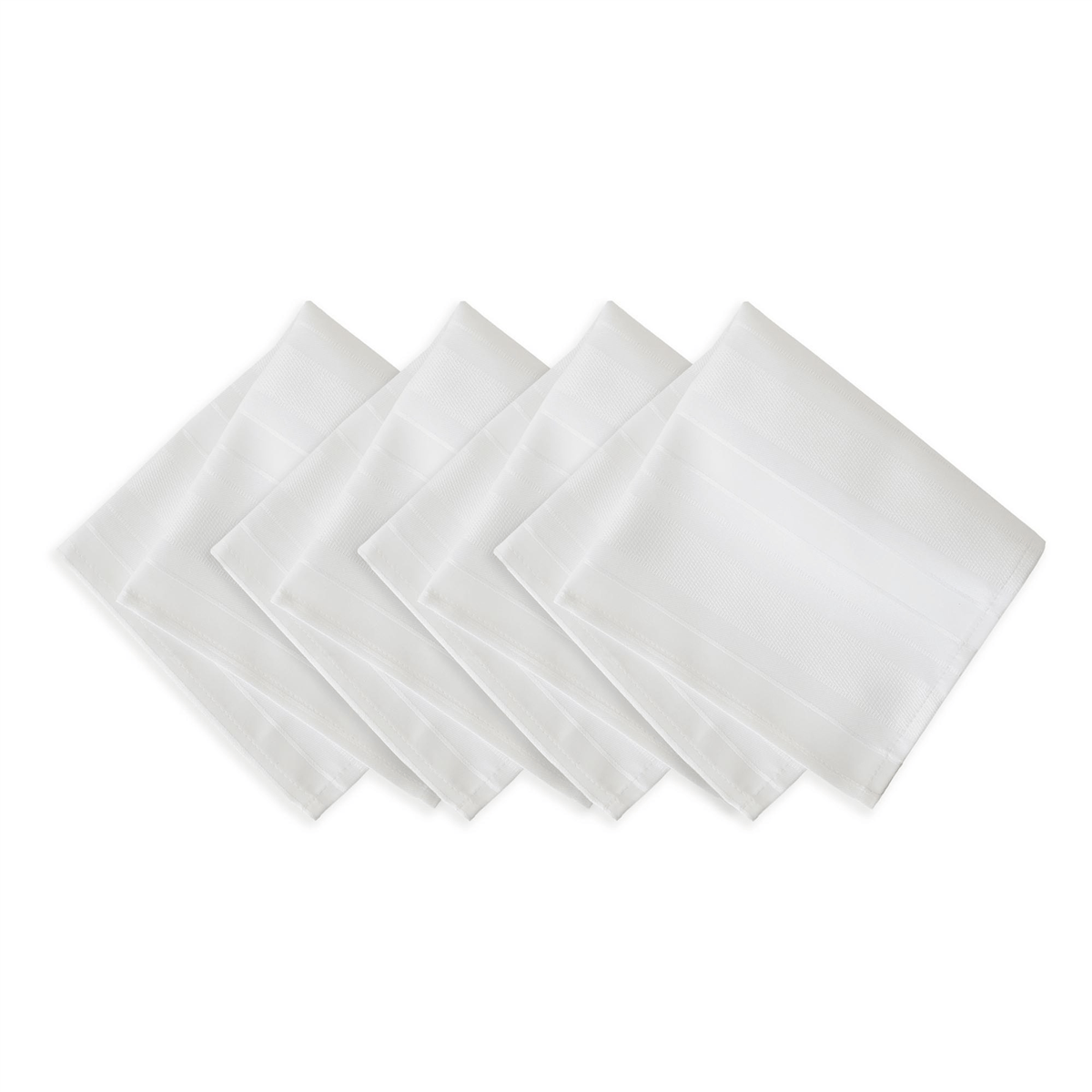 Click here for Threadmade Denley Stripe Jacquard Napkins - Set of... prices