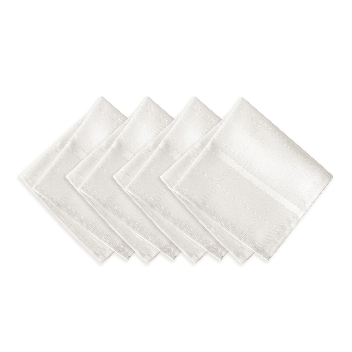 Click here for Threadmade Elegance Plaid Damask Napkins - Set of... prices