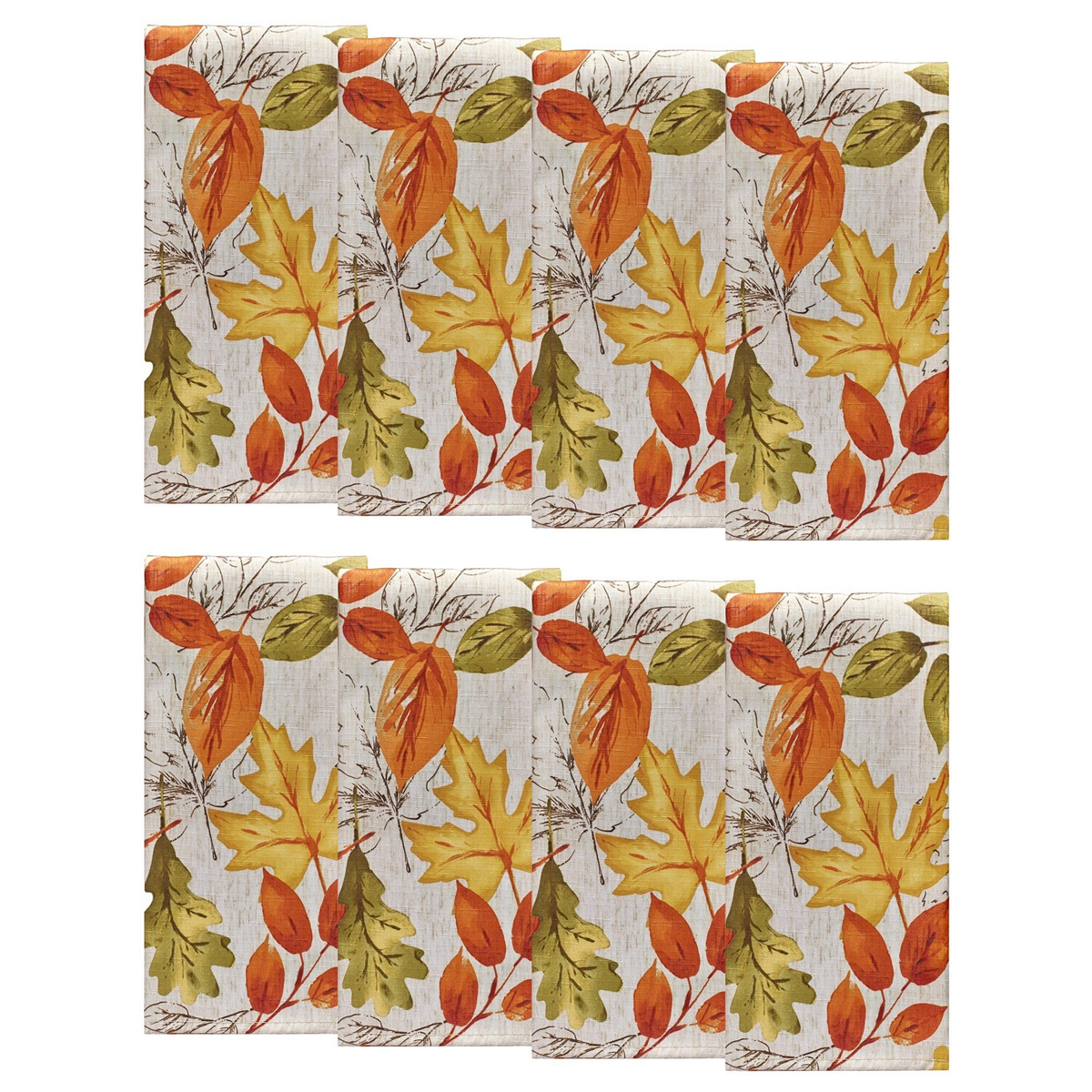 Click here for Threadmade Autumn Leaves Fall-Printed Napkins - Se... prices
