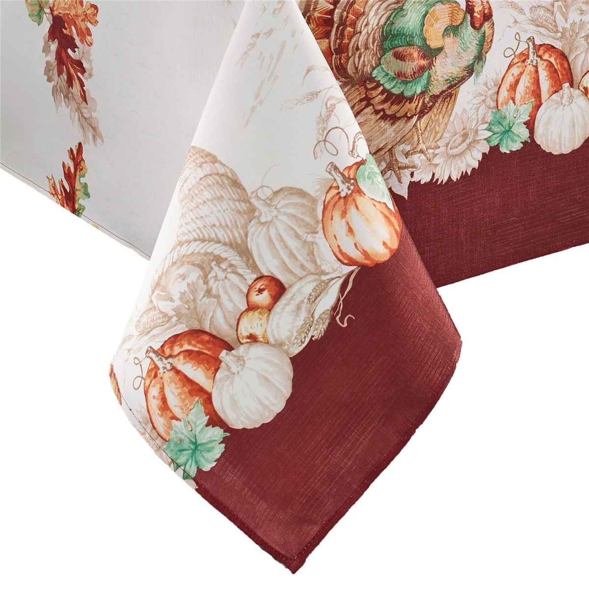 Click here for Threadmade Holiday Turkey Double-Bordered Fall Tab... prices