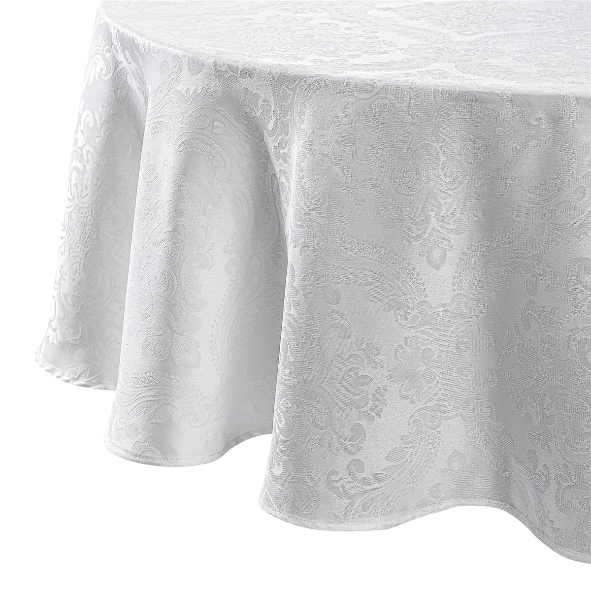 Elrene Caiden Elegance Damask Tablecloth - 90 Round - Gold