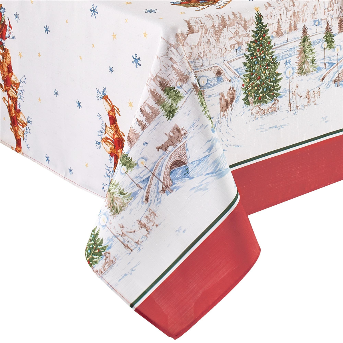 Click here for Threadmade Santas Snowy Sleighride Tablecloth prices