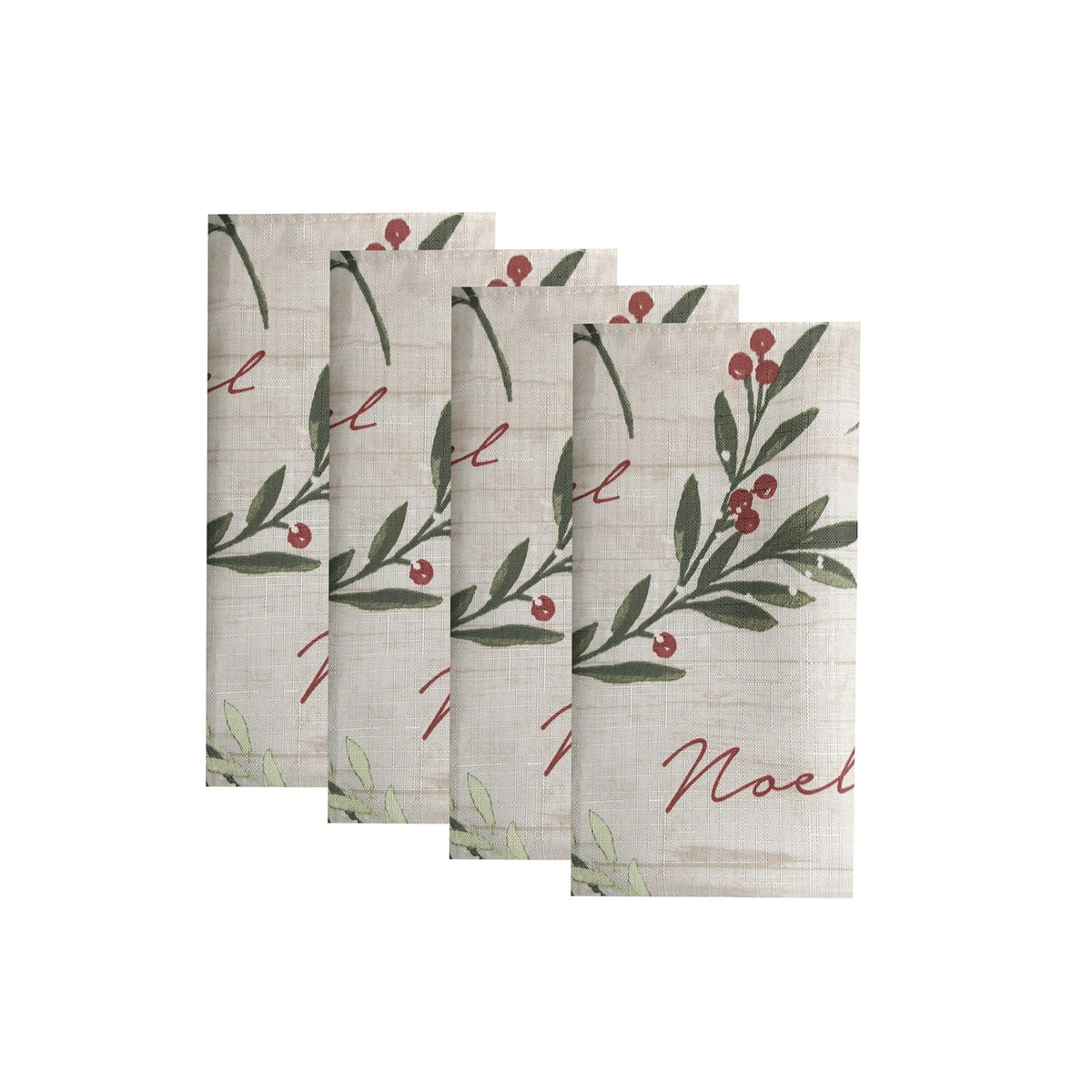 Click here for Threadmade Holiday Tree Trimmings Napkins - Set of... prices