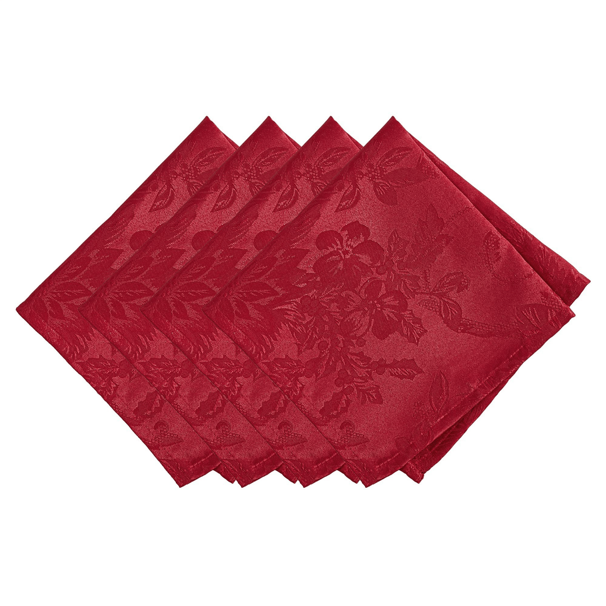 Click here for Threadmade Poinsettia Elegance Jacquard Napkins -... prices