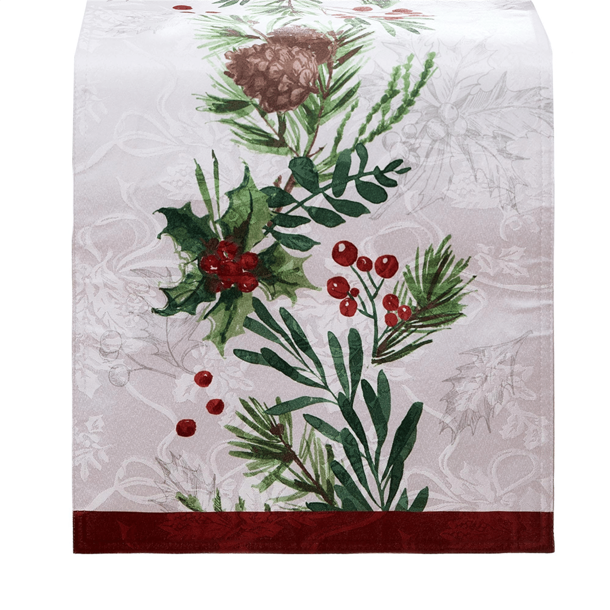 Click here for Threadmade Holly Berry Flourish Holiday Fabric Tab... prices
