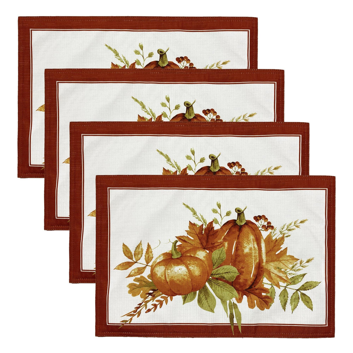 Click here for Threadmade Autumn Pumpkin Grove Fall Placemat - Se... prices