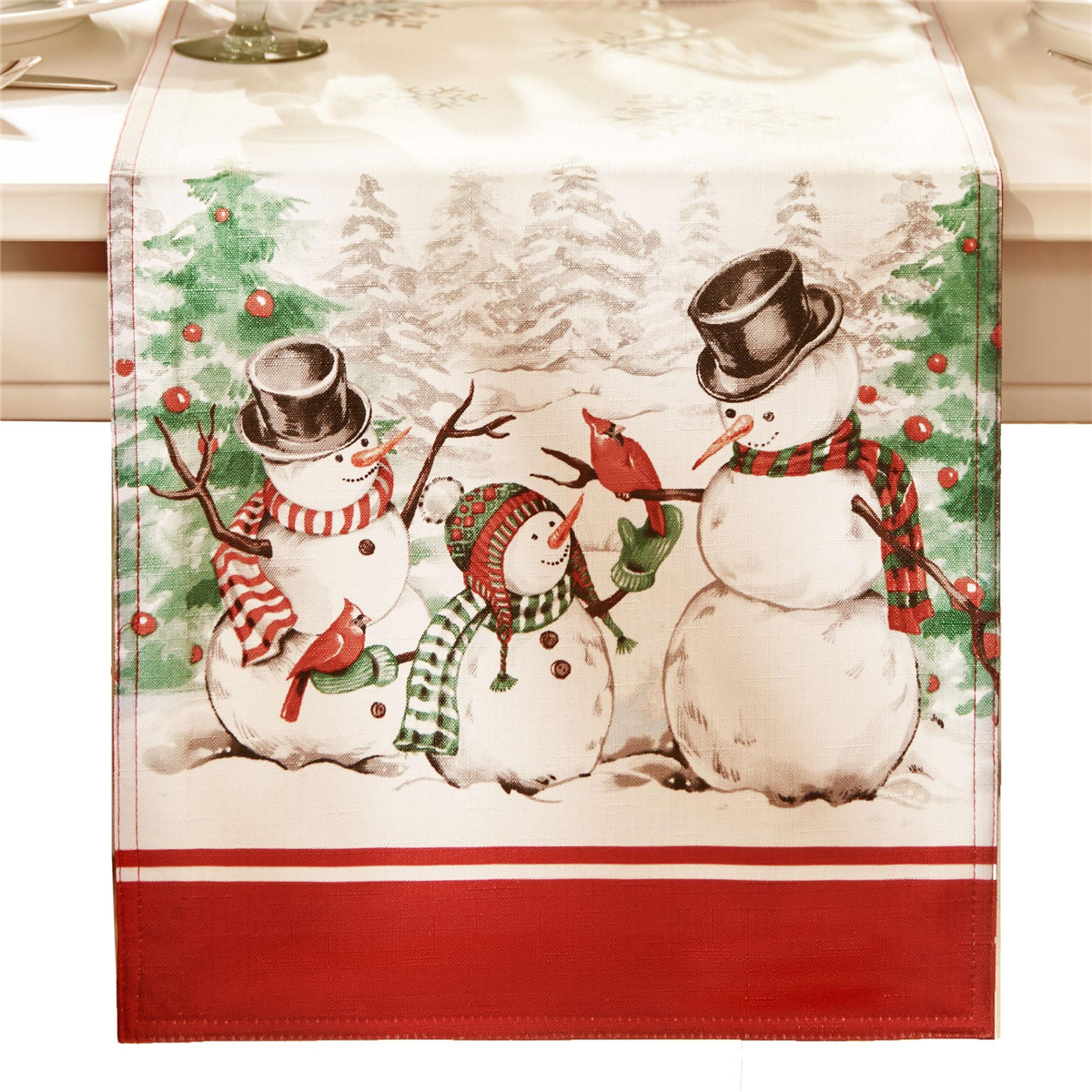 Click here for Threadmade Snowman Winterland Holiday Snowflake Ta... prices