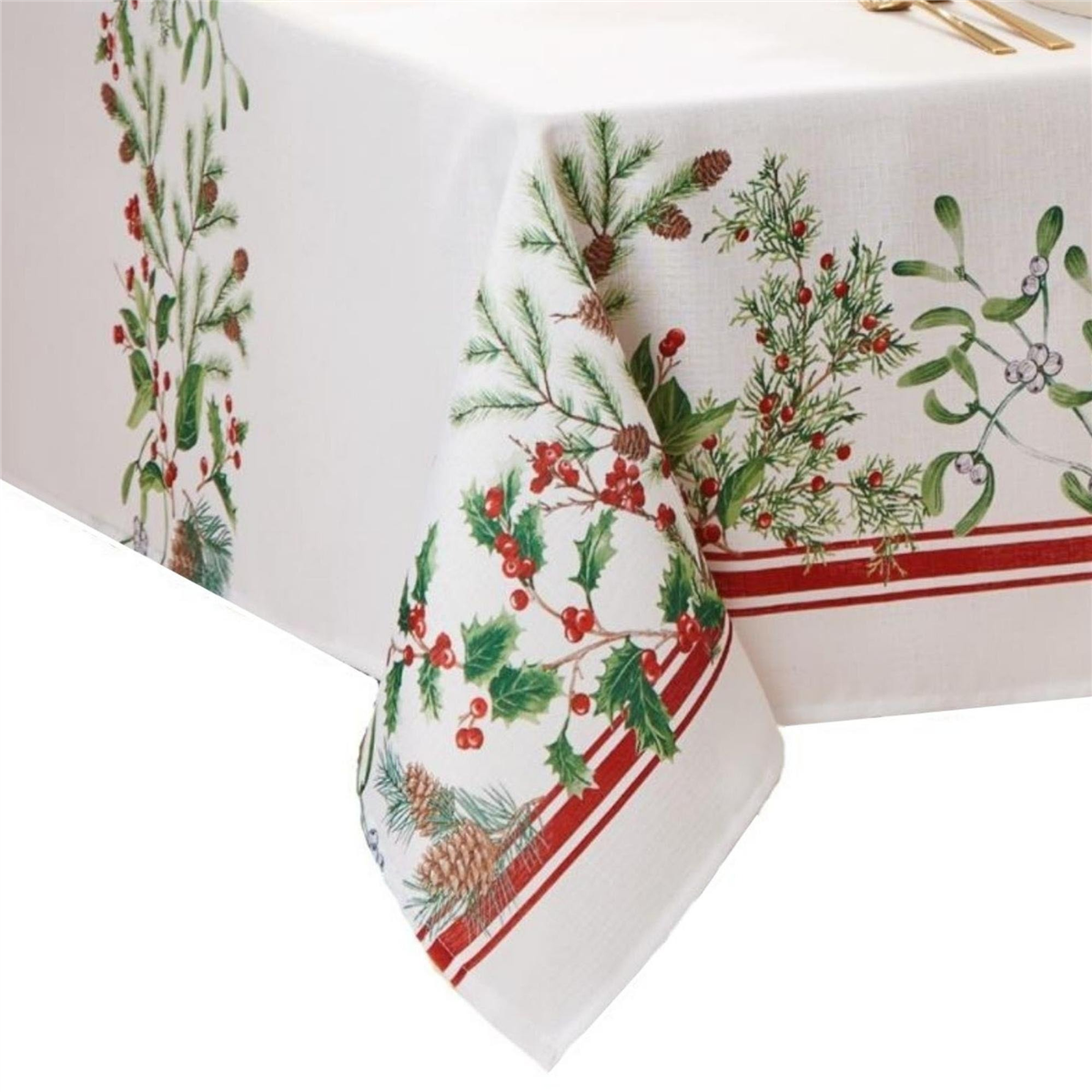 Click here for Threadmade Winter Holiday Berry Fabric Tablecloth prices