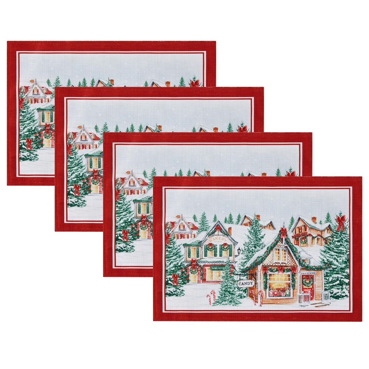 Click here for Threadmade Storybook Christmas Village Placemat -... prices