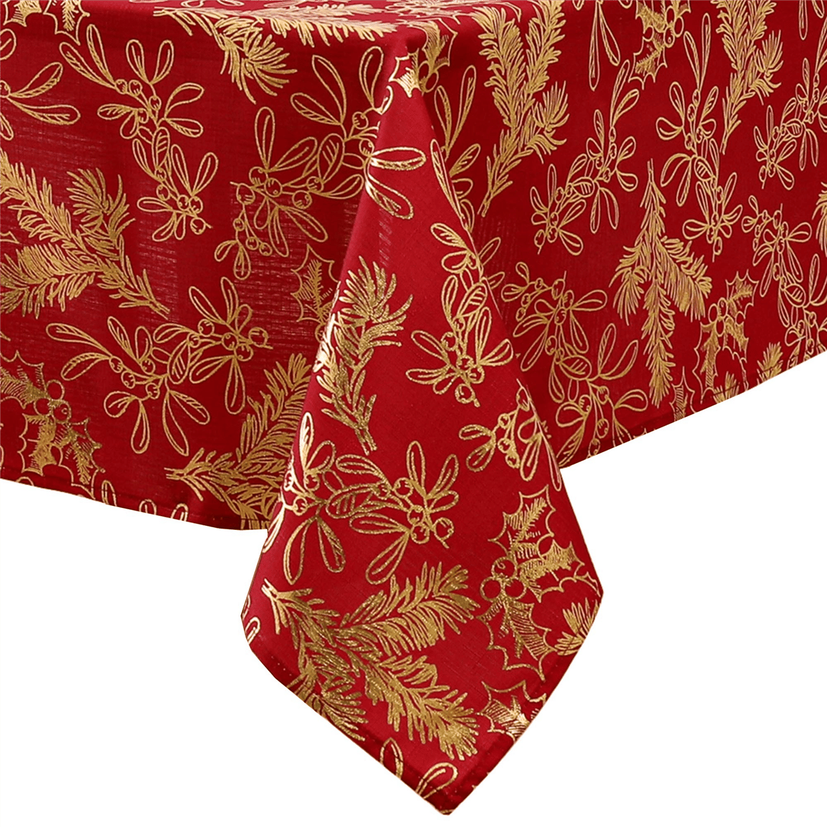 Click here for Threadmade Foil Woodland Holiday Fabric Tablecloth prices