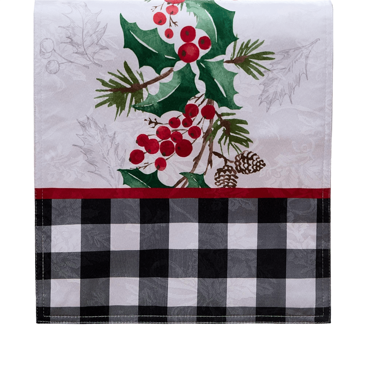 Click here for Threadmade Holly Farmhouse Charm Holiday Fabric Ta... prices