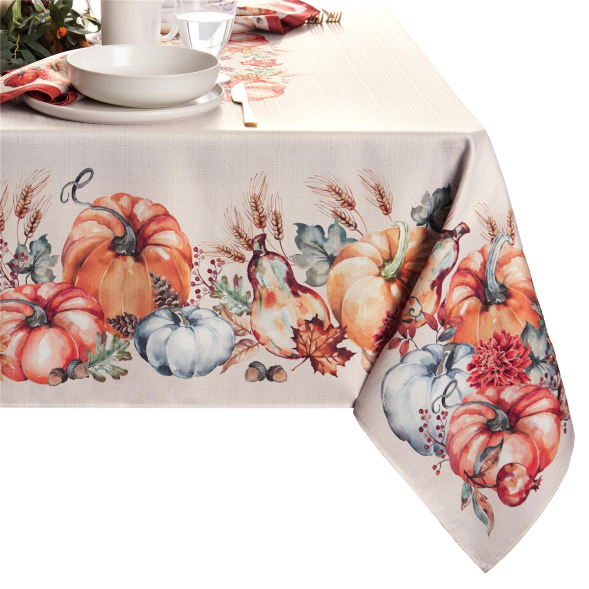 Click here for Threadmade Botanical Harvest Pumpkin Engineered Ta... prices