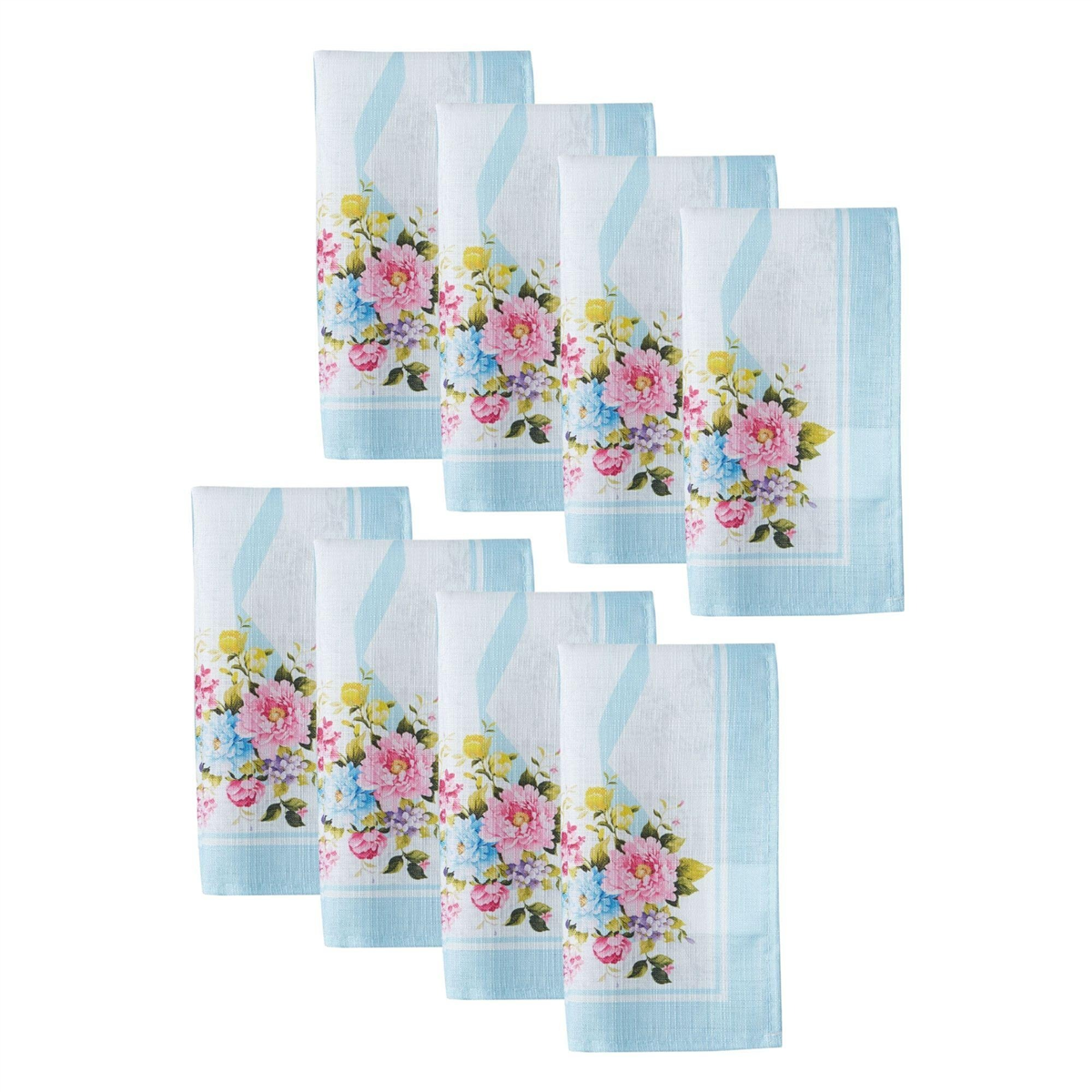 Click here for Threadmade Rose Cottage Engineered Napkins - Set o... prices