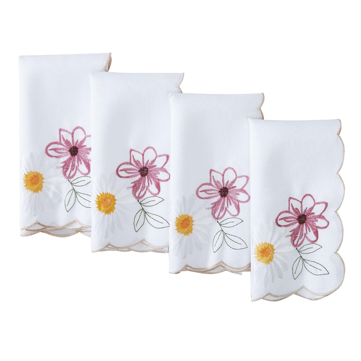 Click here for Threadmade Sunflower and Daisies Napkins - Set of... prices