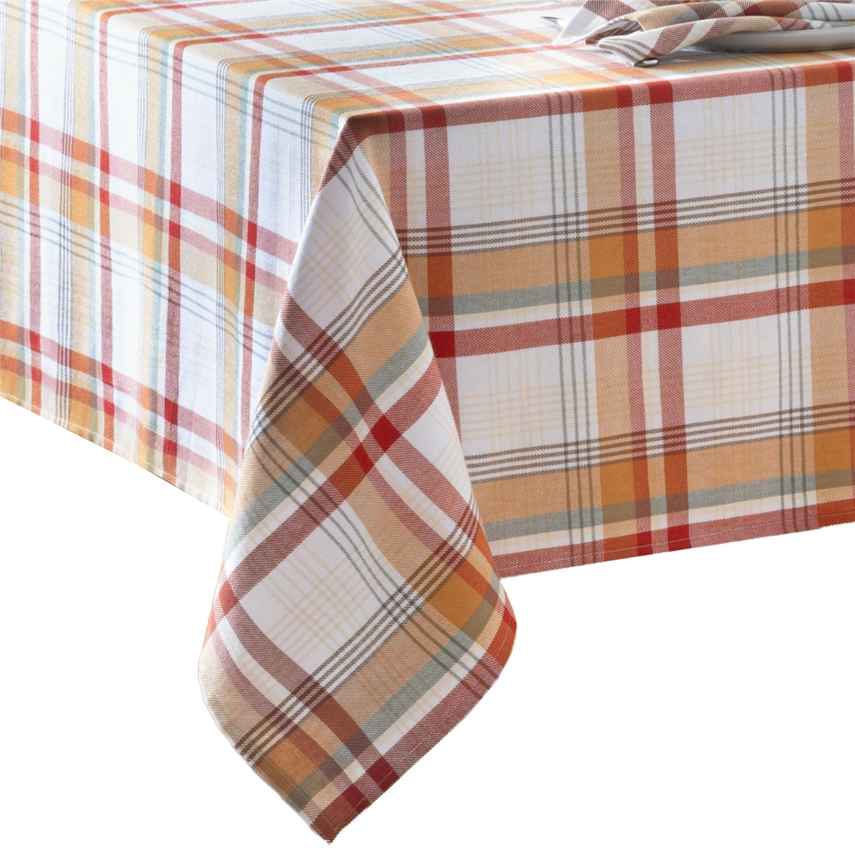 Click here for Threadmade Seneca Plaid Harvest Cotton Tablecloth prices