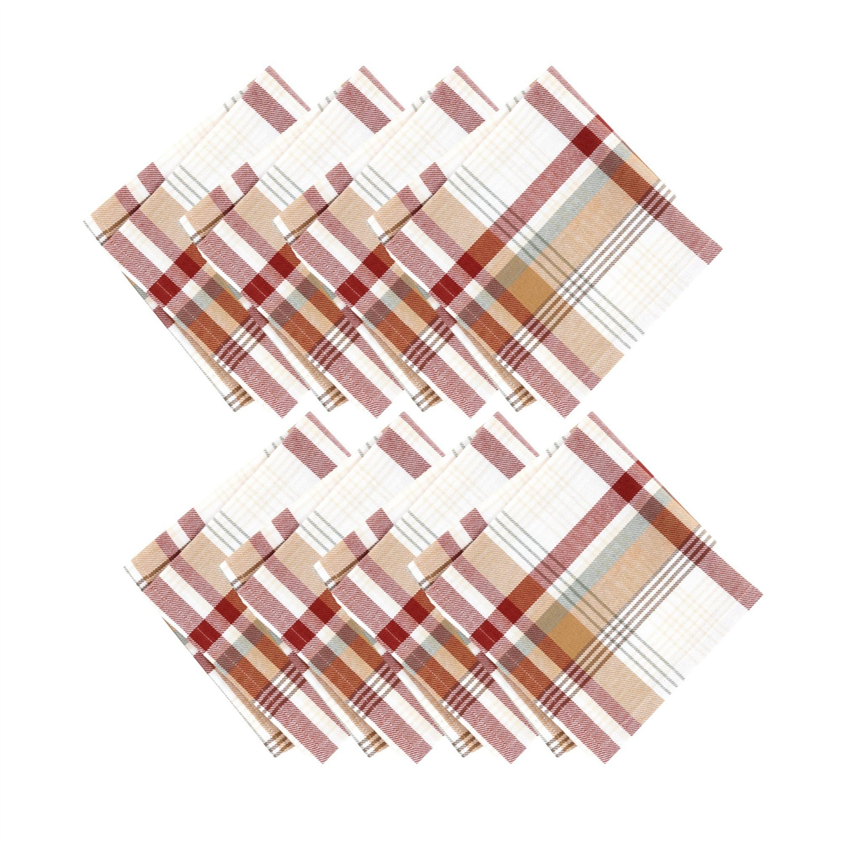 Click here for Threadmade Seneca Plaid Harvest Cotton Napkins - S... prices
