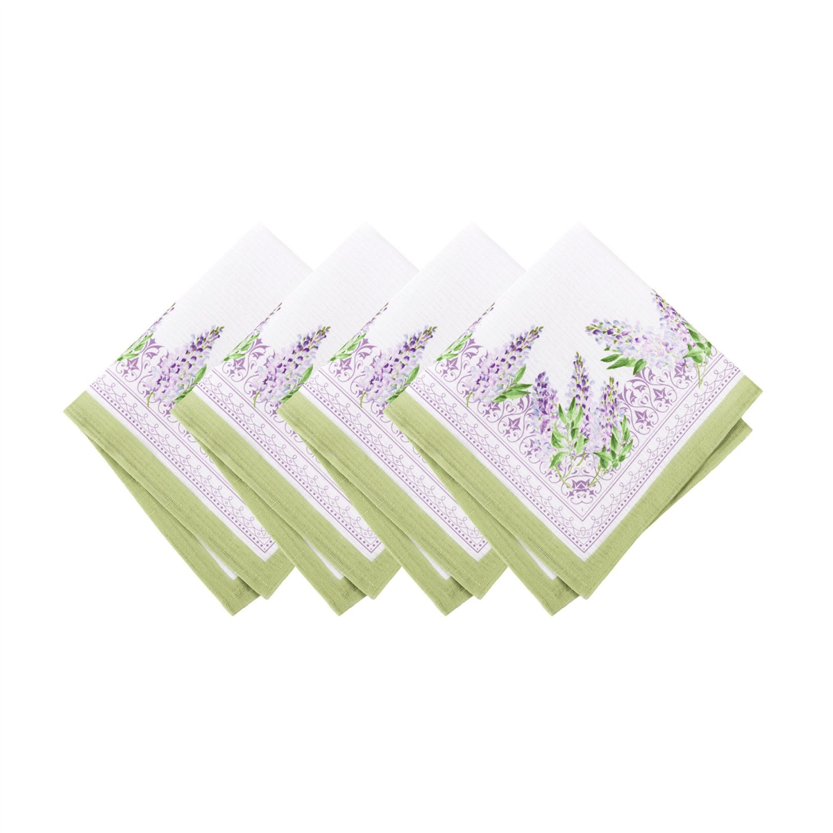Click here for Threadmade Lilac Garden Floral Dinner Napkins - Se... prices