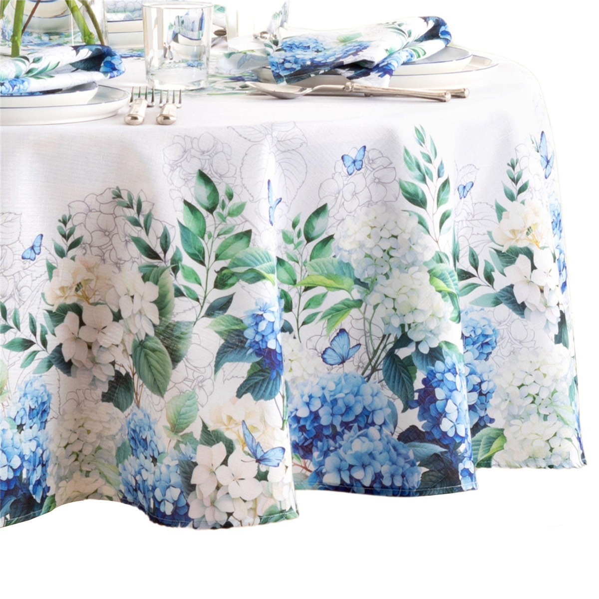 Click here for Threadmade Hydrangea Bloom Floral Double Border Ta... prices