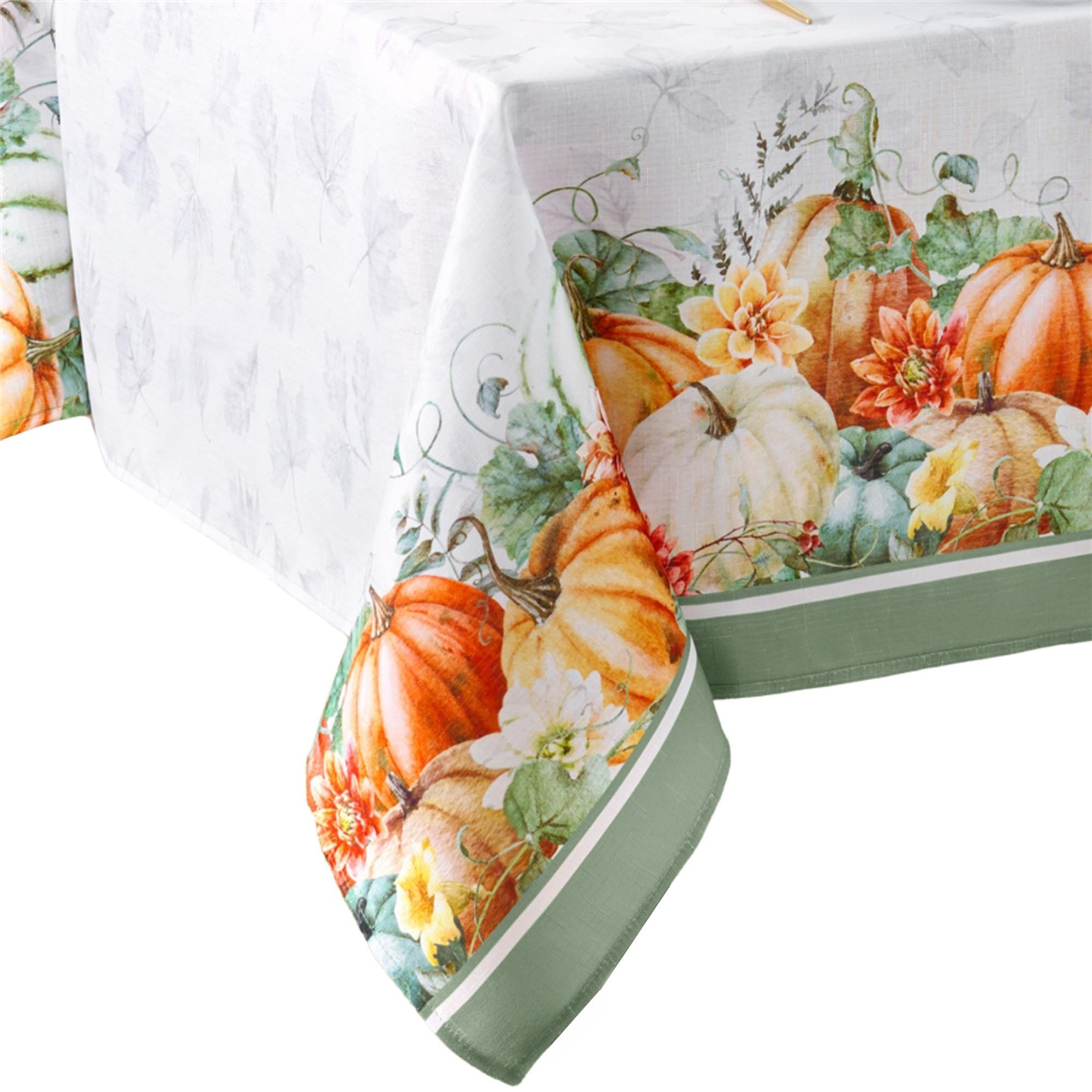 Click here for Threadmade Pumpkin Harvest Vine Double Border Tabl... prices