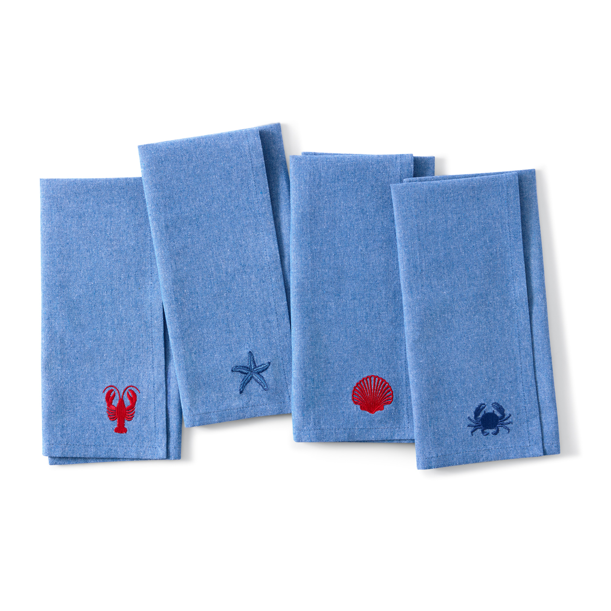 Click here for Threadmade Coastal Embroidered Napkins - Set of 4 prices