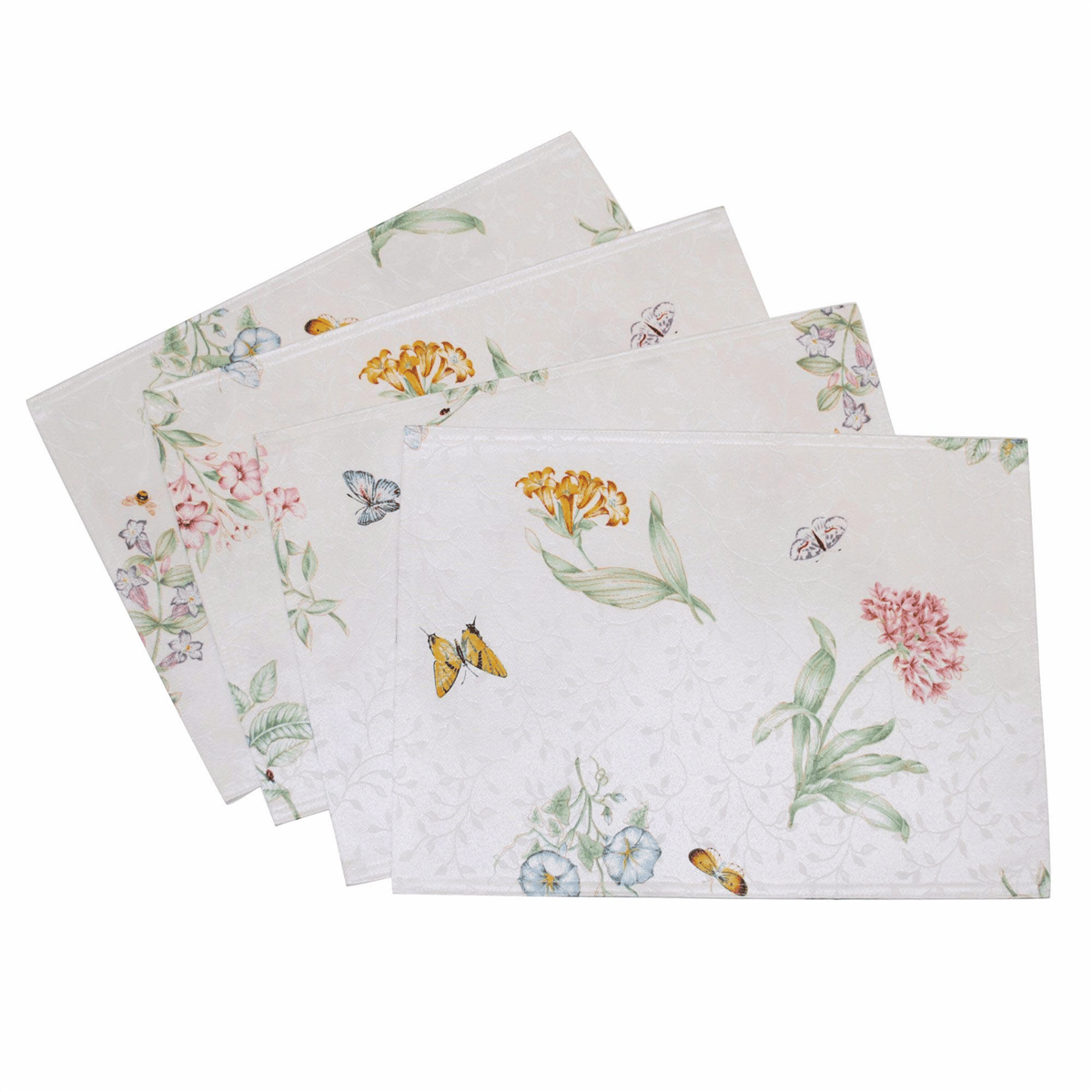Click here for Lenox(R) Butterfly Meadow Damask Placemats - Set o... prices