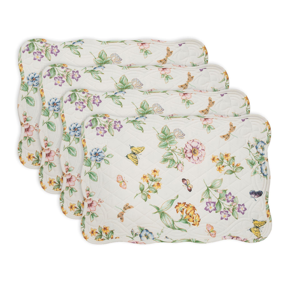 Click here for Lenox(R) Butterfly Meadow Quilted Placemats - Set... prices