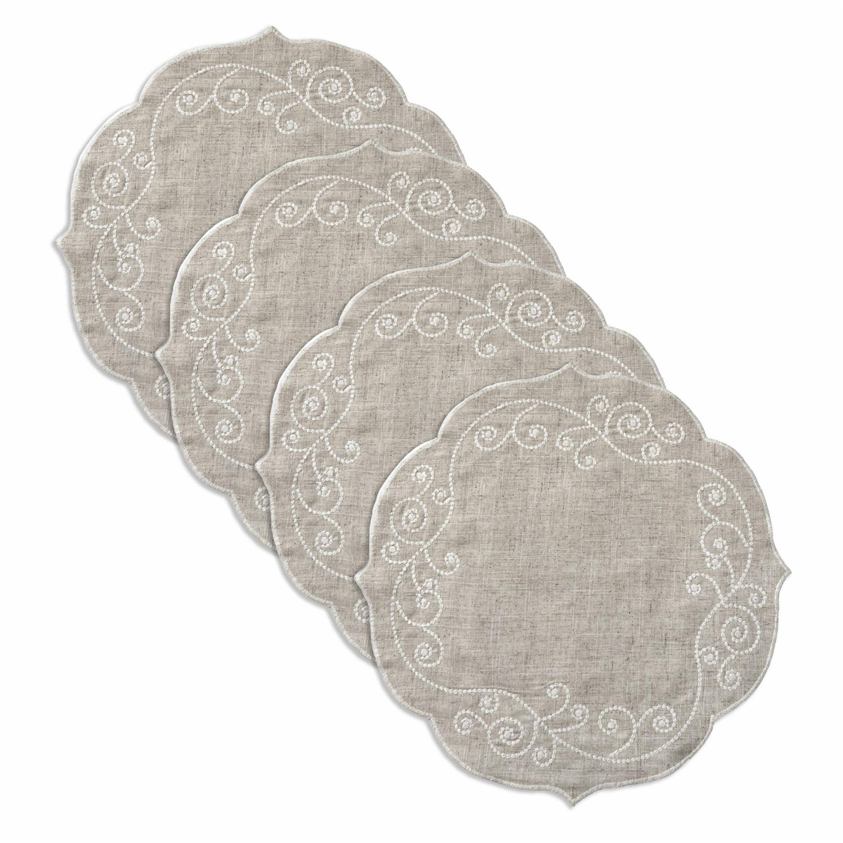 Click here for Lenox(R) French Perle Linen Embroidered Round Plac... prices