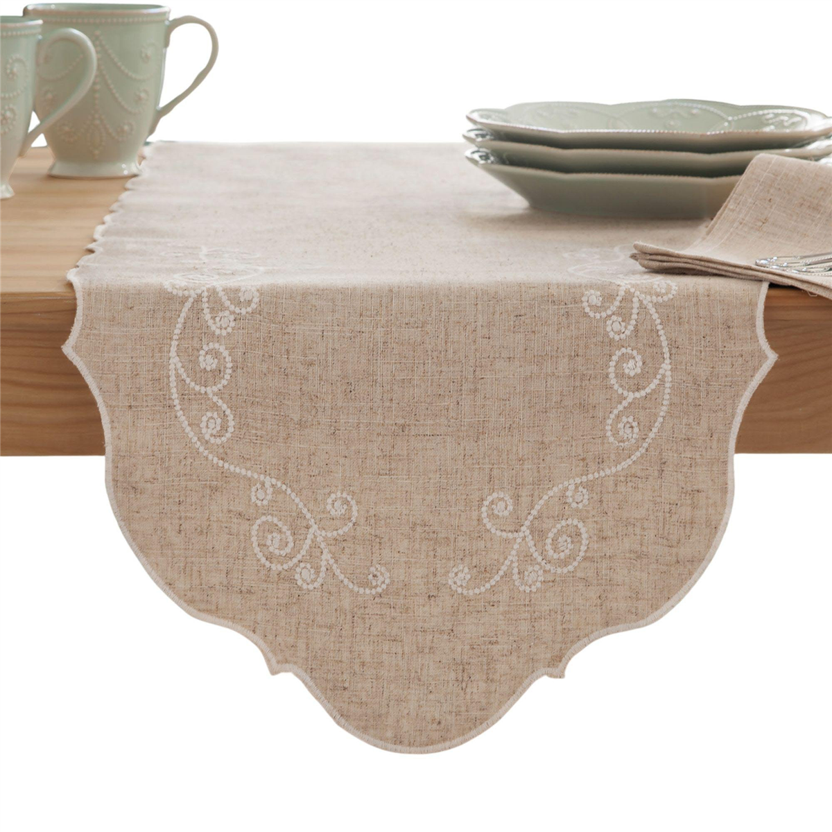 Lenox(R) French Perle Embroidered Runner